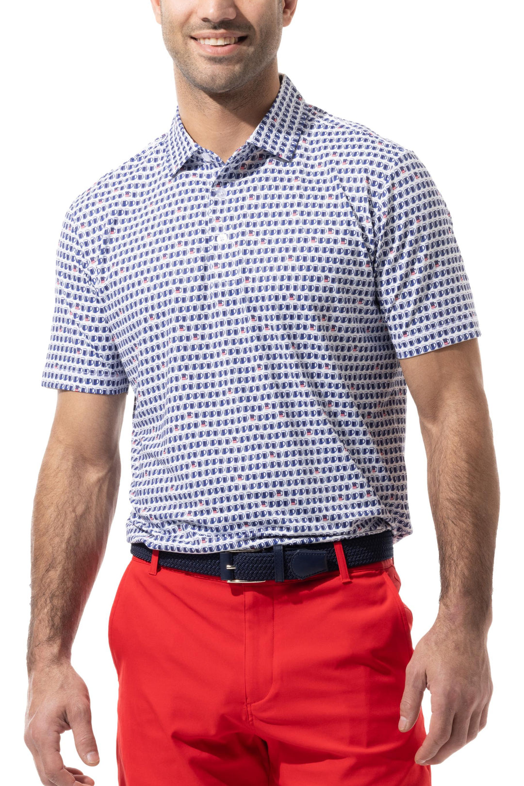 Men's Print Polos for Golf – SanSoleil